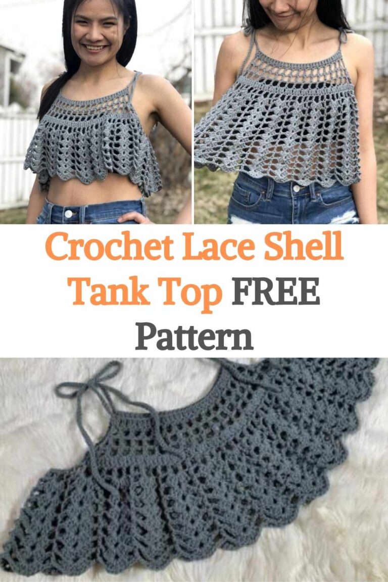 Crochet Lace Shell Tank Top FREE Pattern