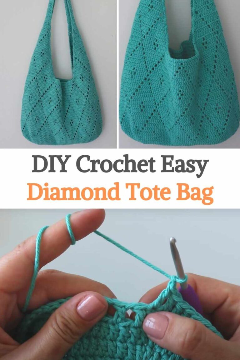 DIY Crochet Easy Diamond Tote Bag