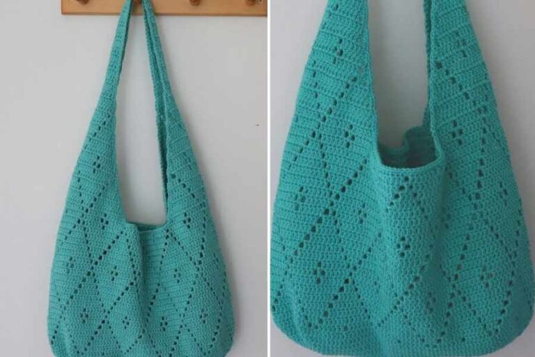 DIY Crochet Easy Diamond Tote Bag