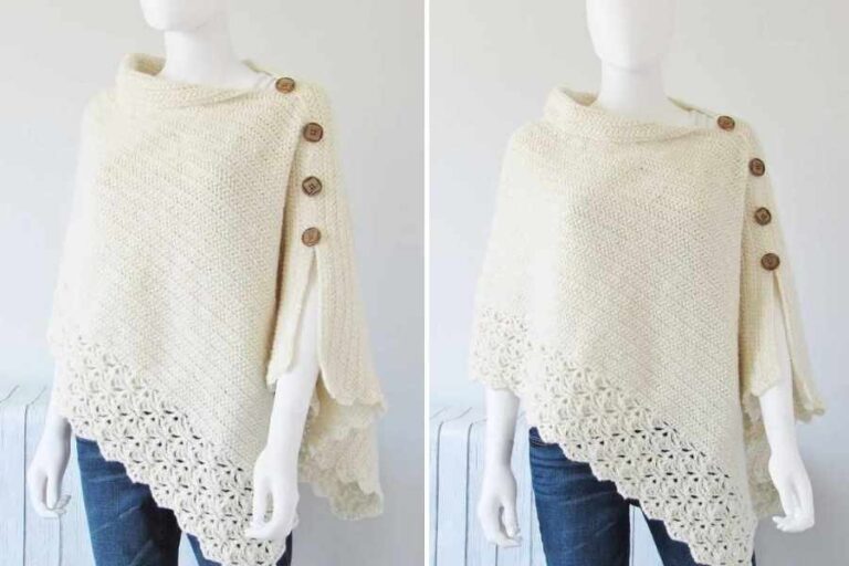 Easy Crochet Poncho from a Rectangle