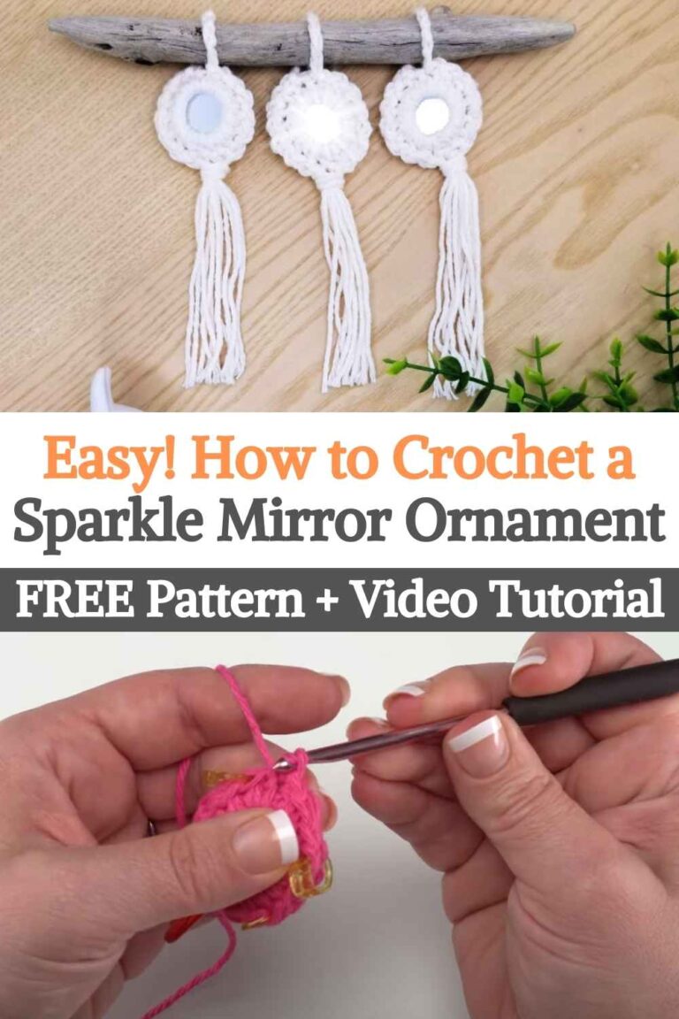 Easy! How to Crochet a Sparkle Mirror Ornament