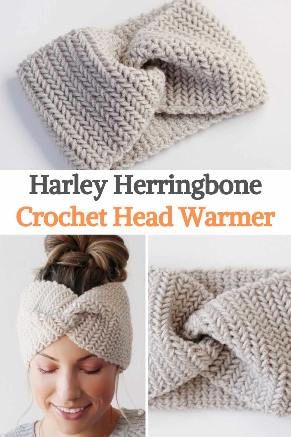 Harley Herringbone Crochet Head Warmer