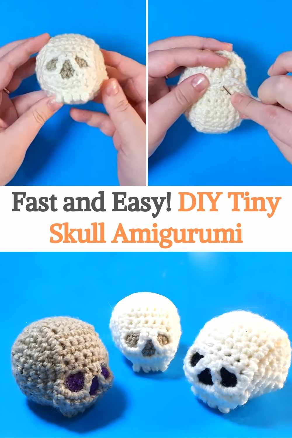 Fast and Easy! DIY Tiny Skull Amigurumi