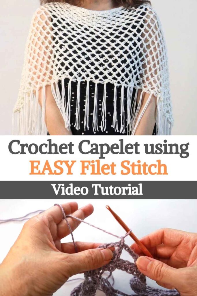 Crochet Capelet using EASY Filet Stitch