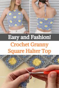 Easy and Fashion! Crochet Granny Square Halter Top