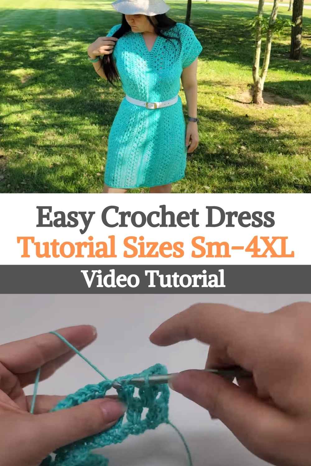 Easy Crochet Dress Tutorial Sizes Sm-4XL