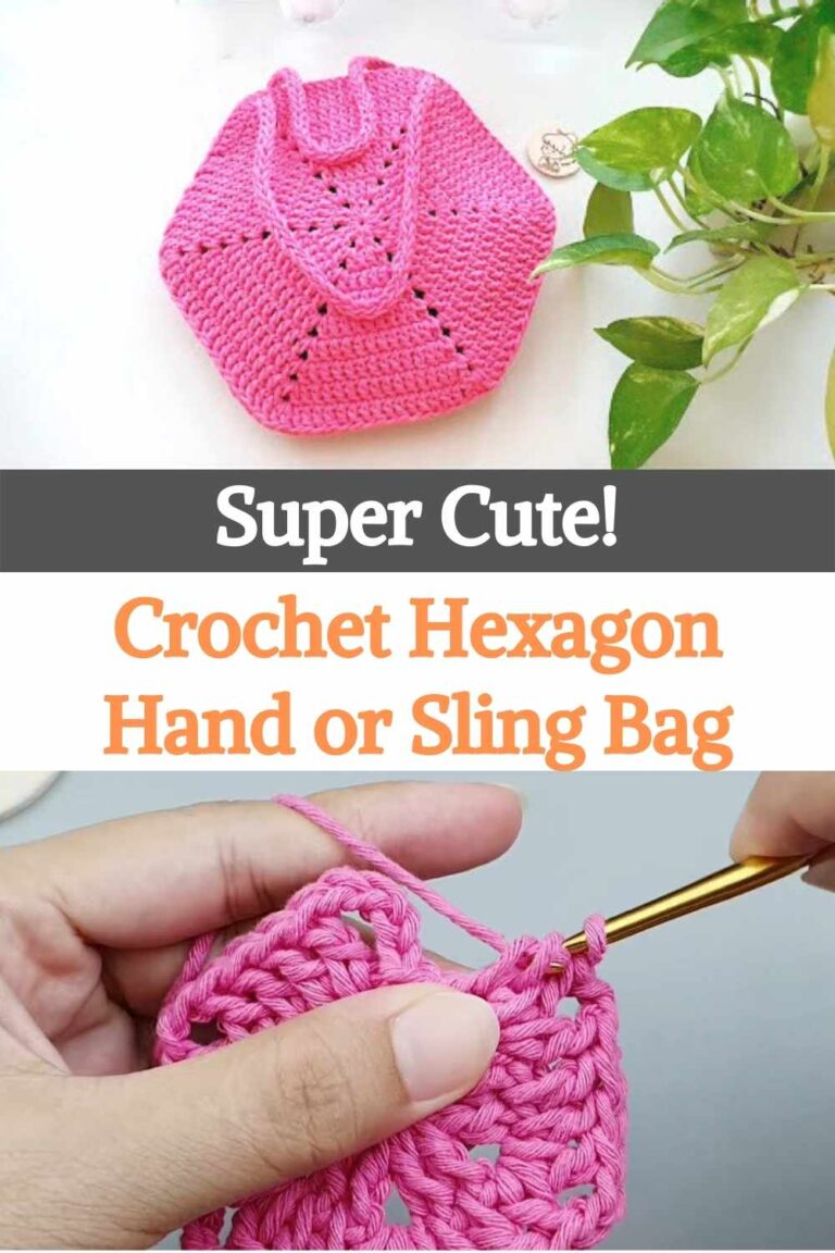 Super Cute! Crochet Hexagon Hand or Sling Bag