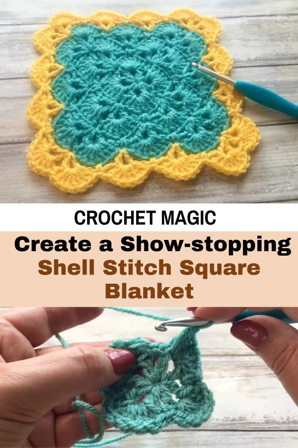 Crochet Magic: Create a Show-stopping Shell Stitch Square Blanket