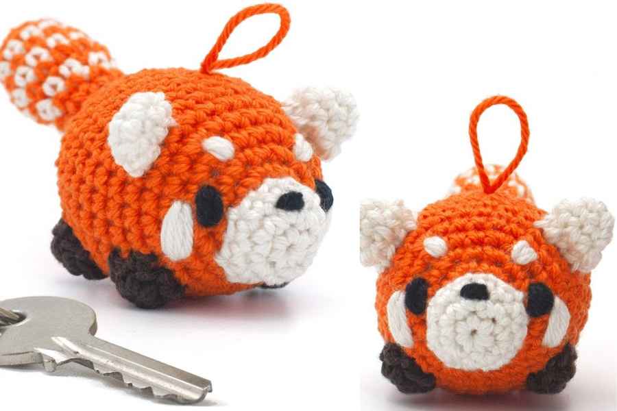 Crochet a Red Panda Amigurumi Keychain for Fun on the Go