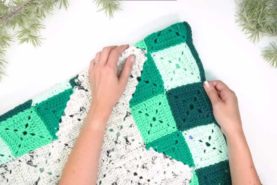 Crochet Your Own Snowflake Granny Square Blanket