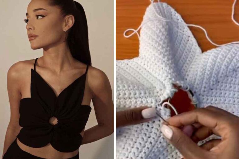 Ariana Grande-inspired Floral Crochet Top