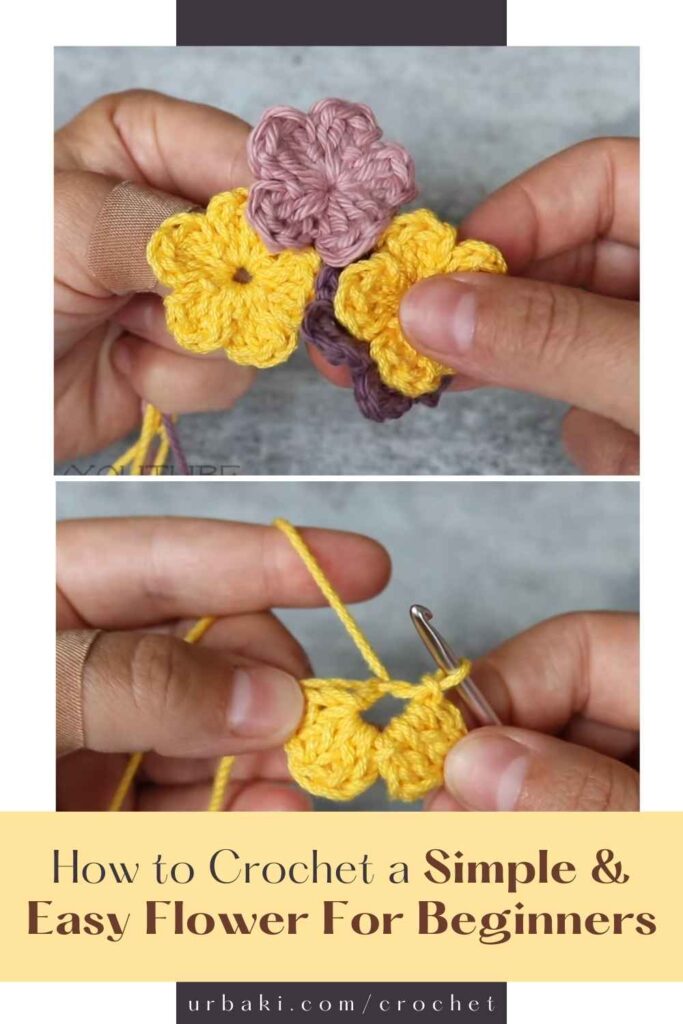 How to Crochet a Simple & Easy Flower For Beginners