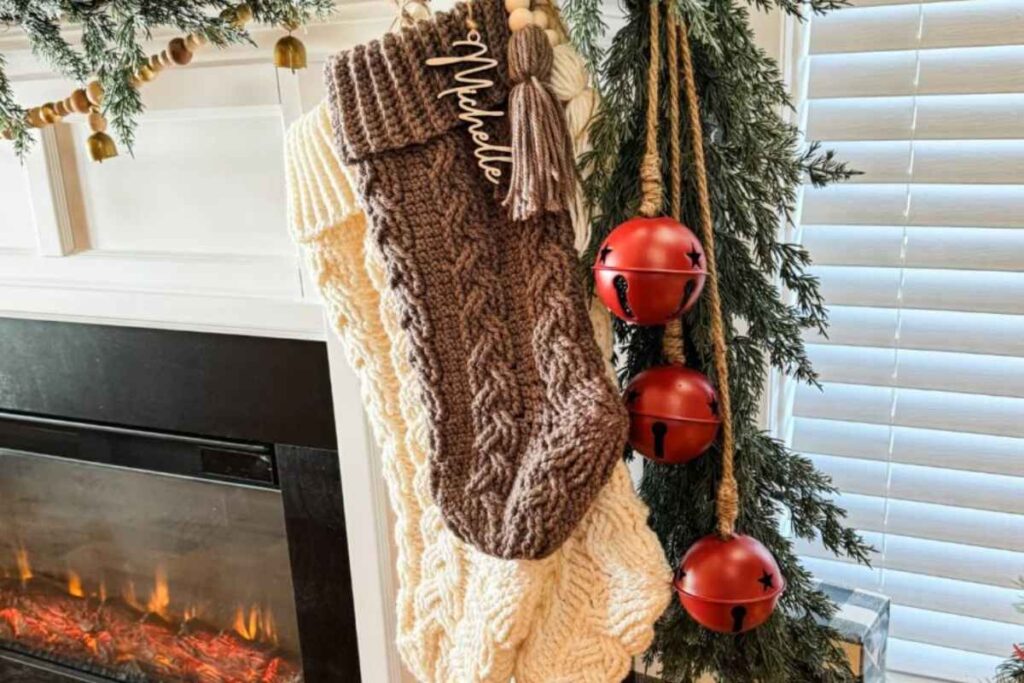 Make a Beautiful & Cozy Crochet Cable Stocking Pattern