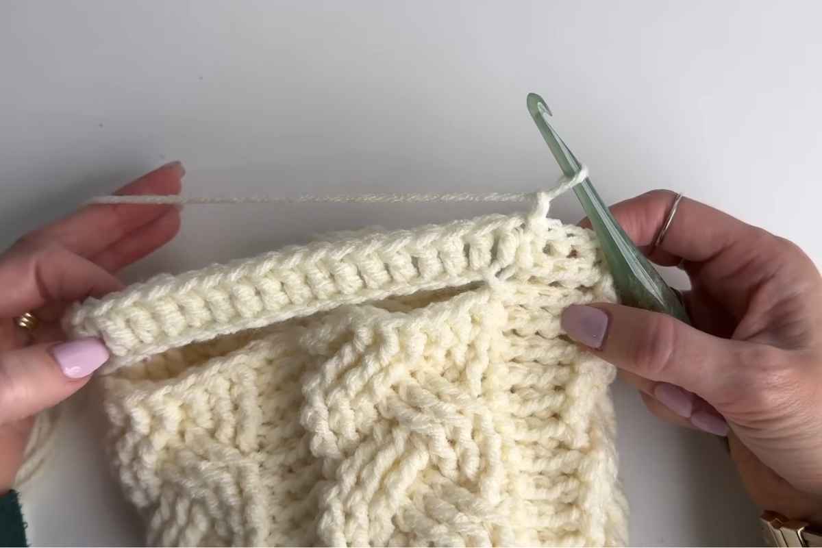 Make a Beautiful & Cozy Crochet Cable Stocking Pattern