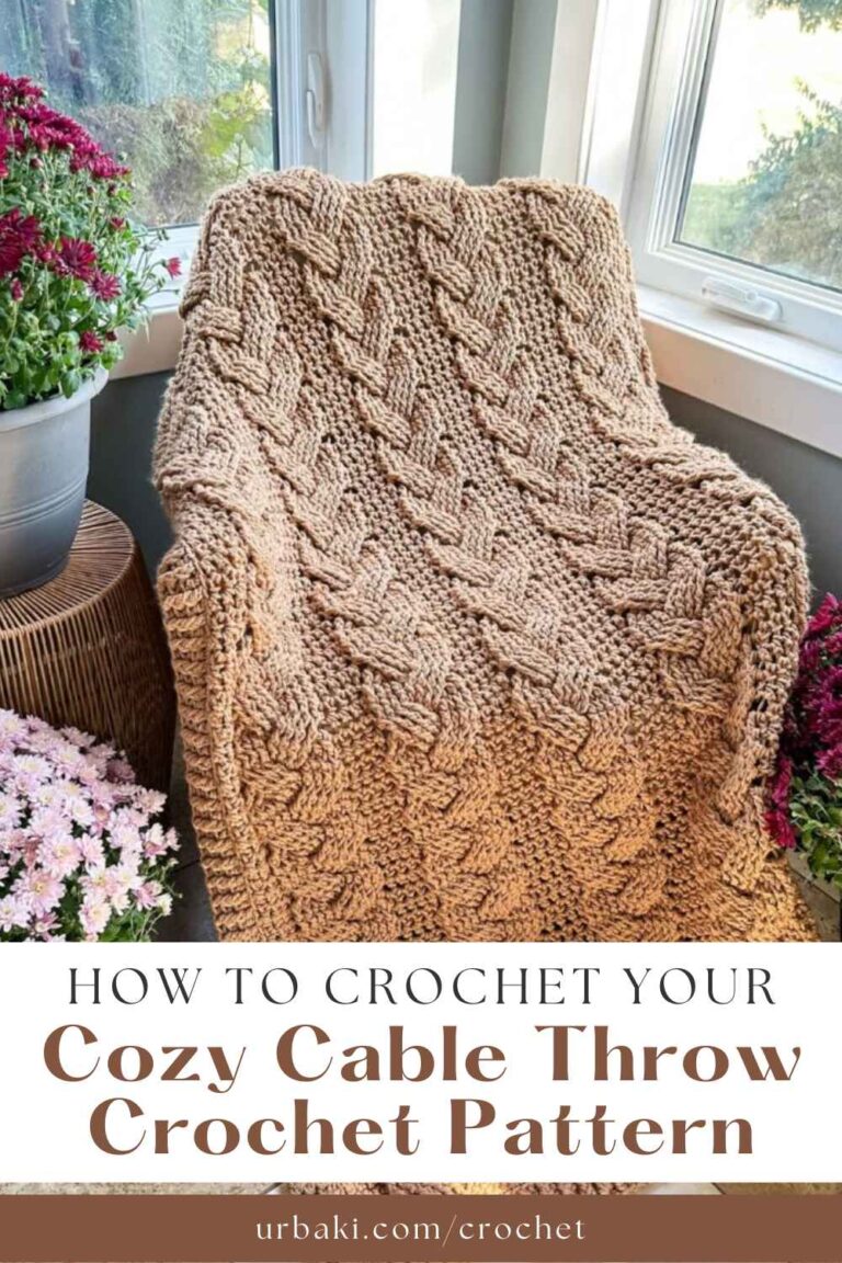 Cozy Cable Throw Crochet Pattern