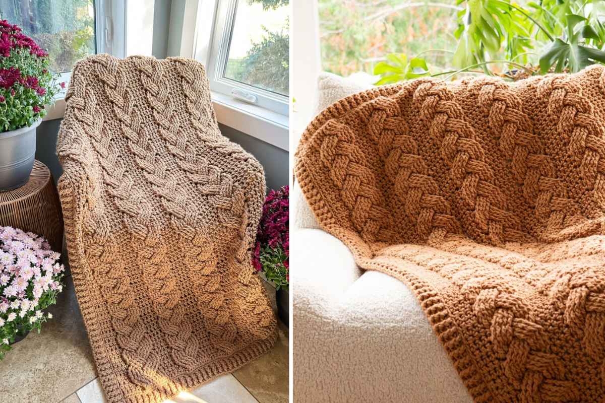 Cozy Cable Throw Crochet Pattern