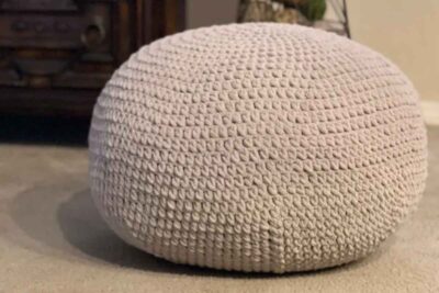 The Chic Floor Pouf Free Crochet Pattern and Tutorial