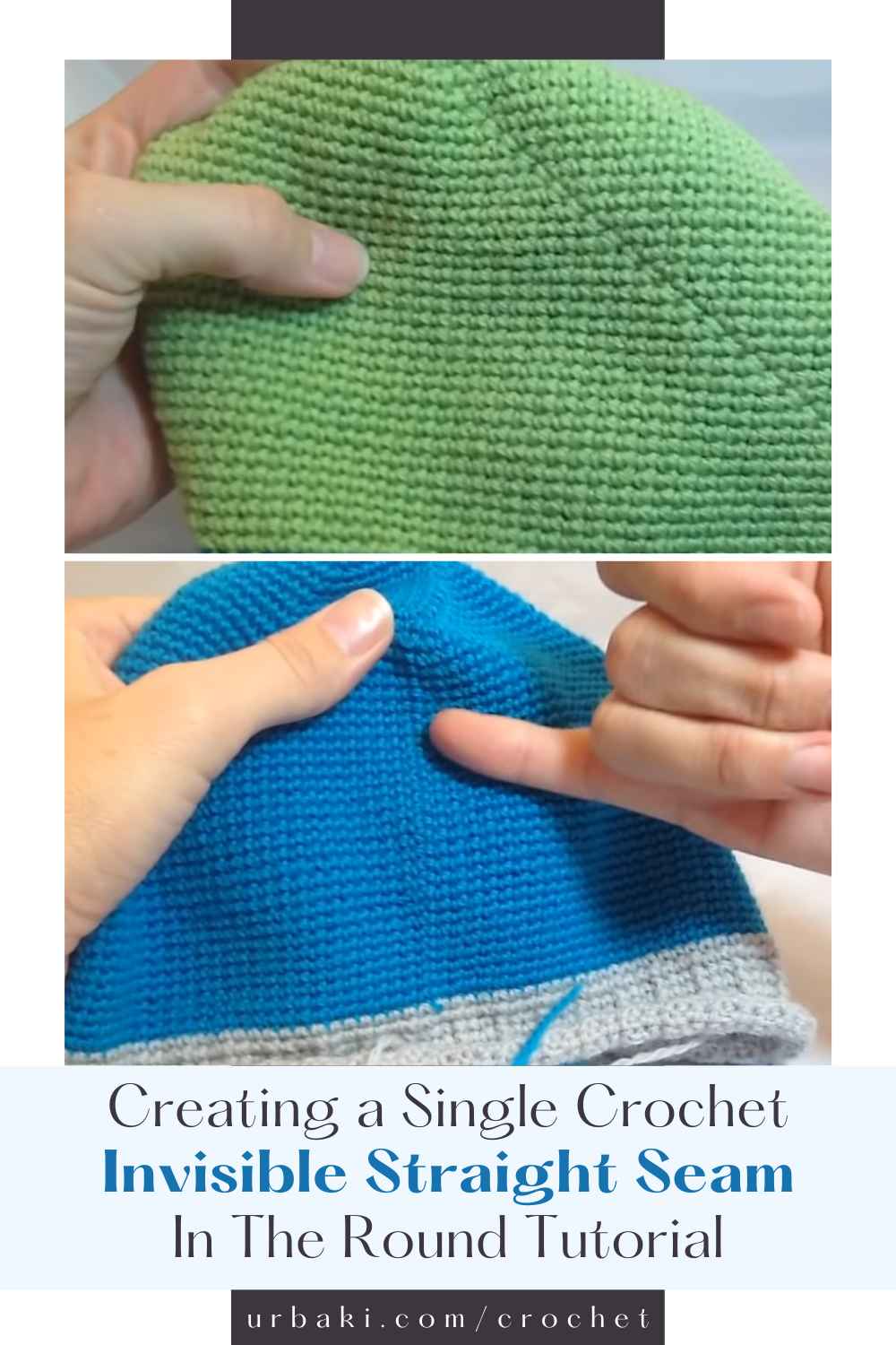Creating a Single Crochet Invisible Straight Seam In The Round Tutorial