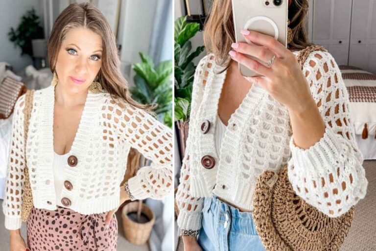 How to Make Easy Crochet Mesh Crop Cardigan