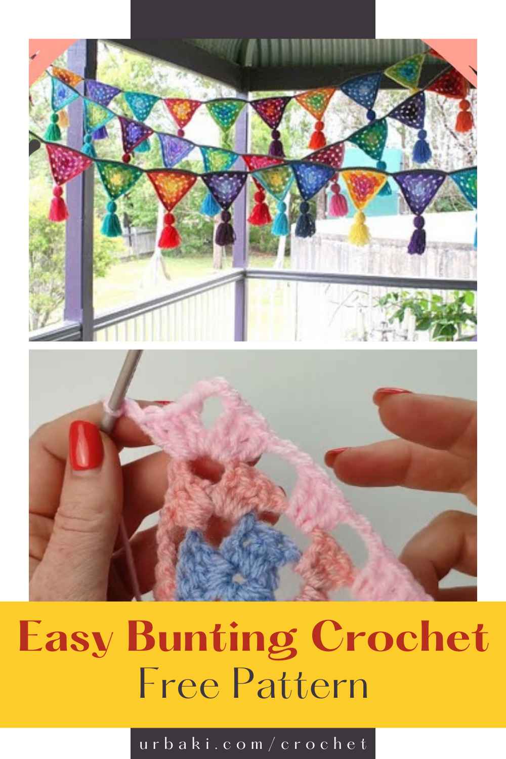 Easy Bunting Crochet Free Pattern