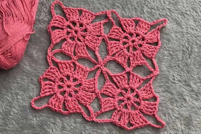 Learn to Crochet a Flower Square Pattern