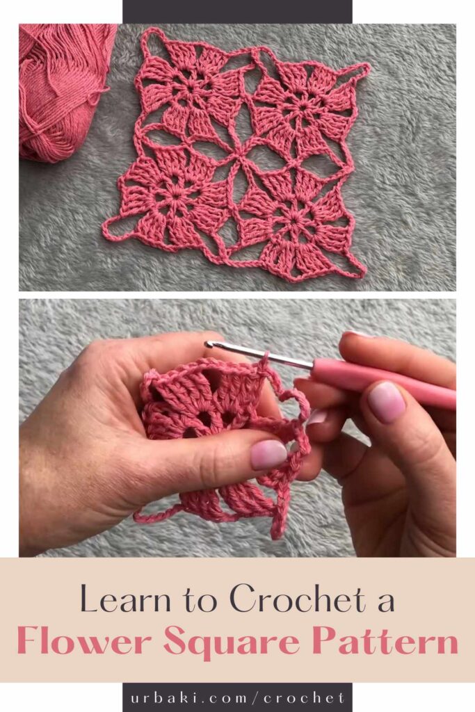 Learn to Crochet a Flower Square Pattern