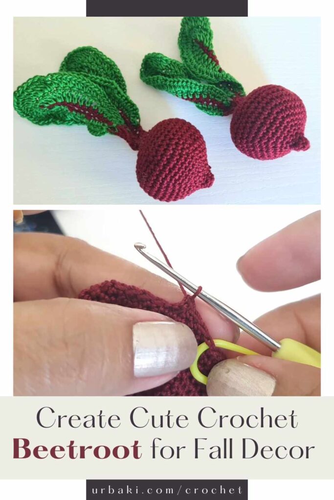 Create Cute Crochet Beetroot for Fall Decor