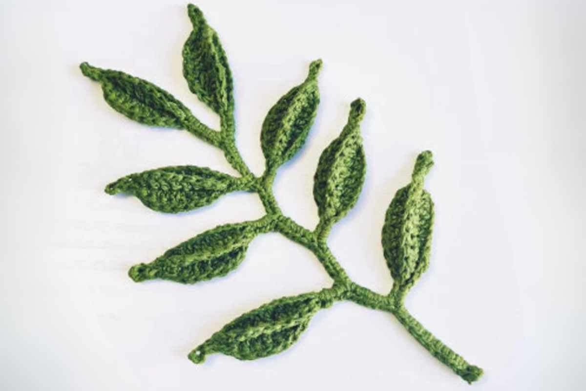 How to Make a Crochet Leaf Branch: Easy Lace and Leaf Project