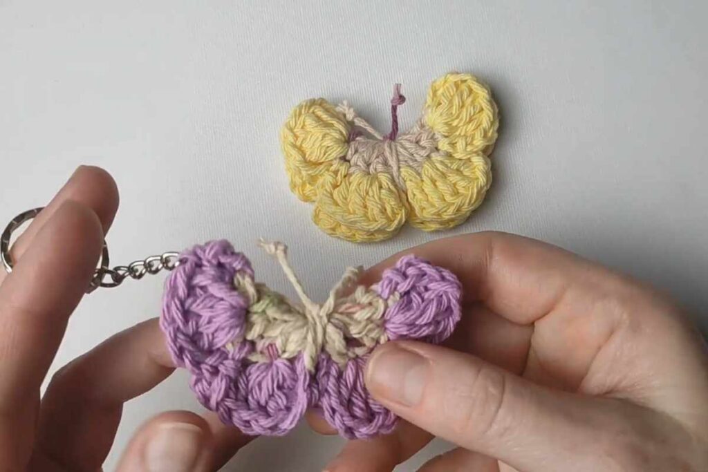 10-Minute Crochet Butterfly Keychain: Free Pattern