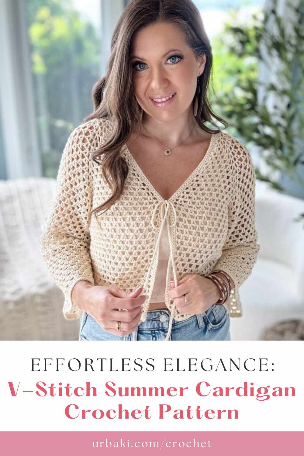 Effortless Elegance: V-Stitch Summer Cardigan Crochet Pattern