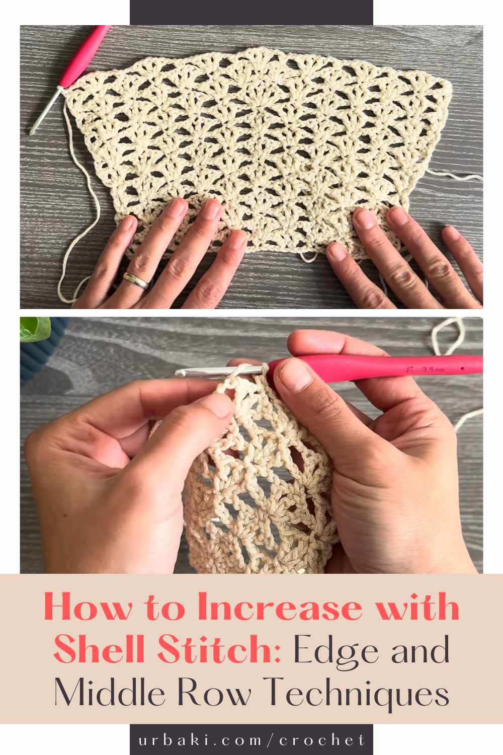 How to Increase with Shell Stitch: Edge and Middle Row Techniques