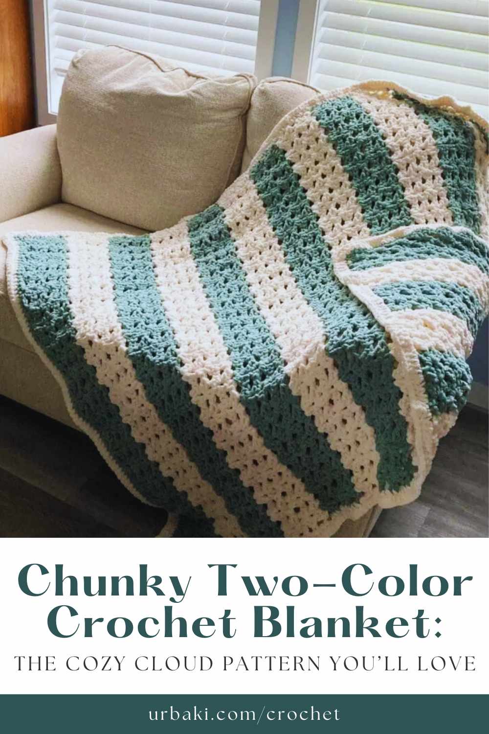 Chunky Two-Color Crochet Blanket: The Cozy Cloud Pattern You’ll Love