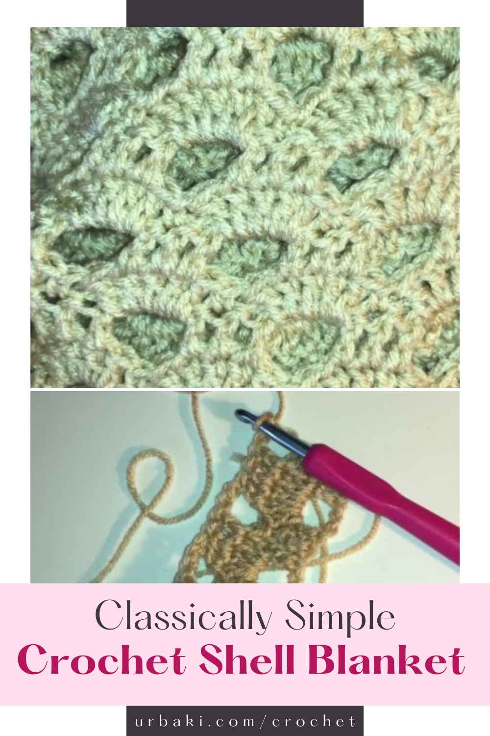 Classically Simple Crochet Shell Blanket