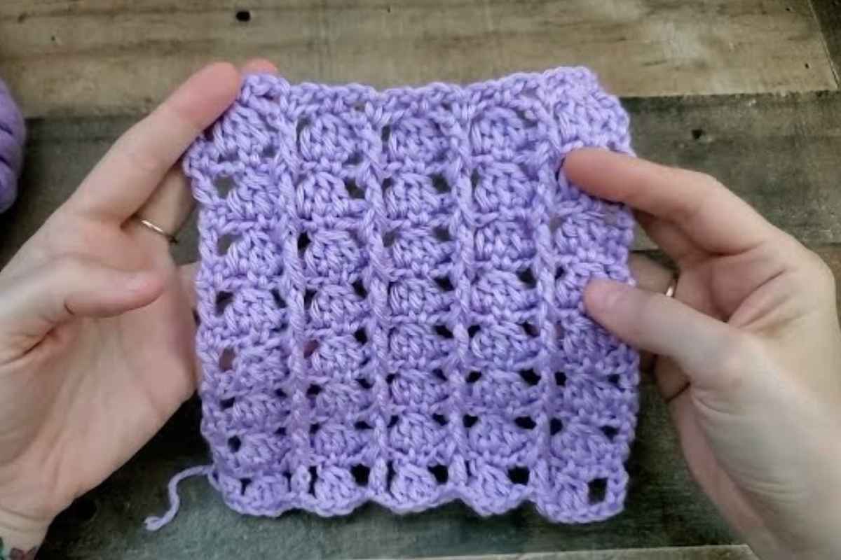 2 Row Repeat Crochet Stitch Pattern for Blankets