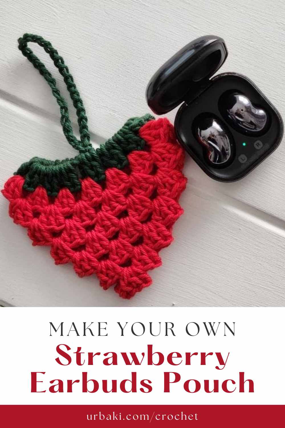 Make Your Own Strawberry Earbuds Pouch