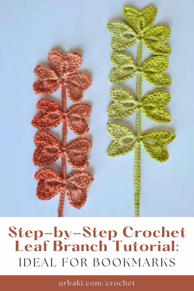 Step-by-Step Crochet Leaf Branch Tutorial: Ideal for Bookmarks