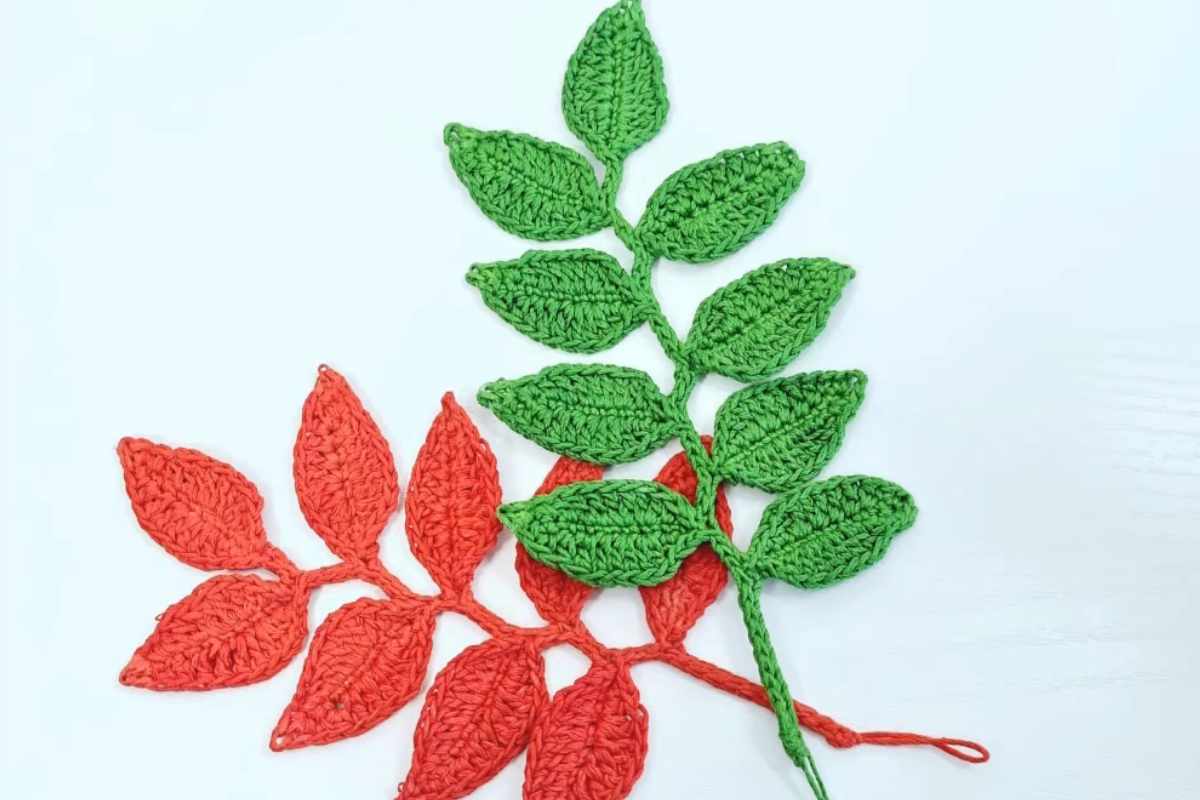 Crochet Leaf Branch: Perfect for Autumn Decor