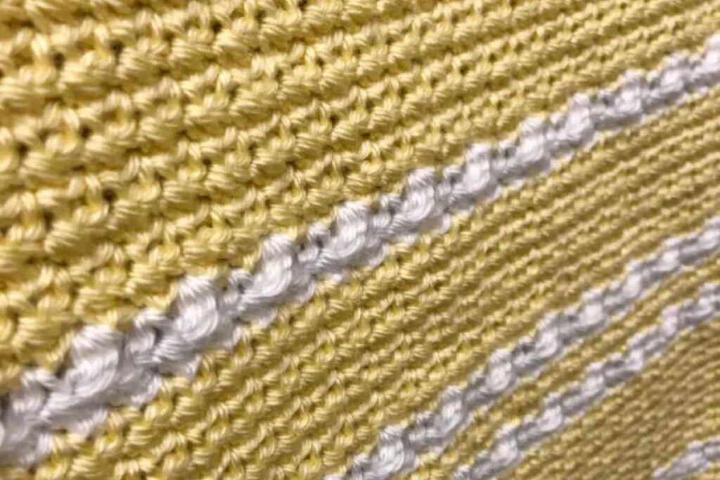 Textured Crochet Blanket for Babies: Mesh & Berry Stitch