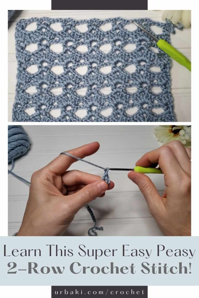 Learn This Super Easy Peasy 2-Row Crochet Stitch!