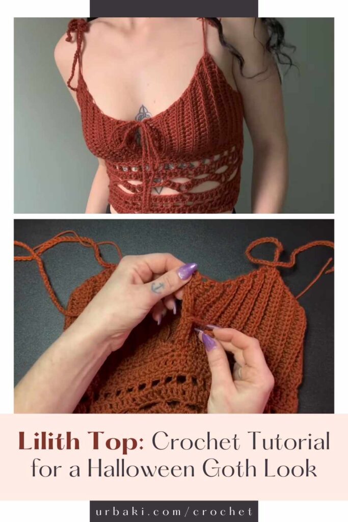Lilith Top: Crochet Tutorial for a Halloween Goth Look