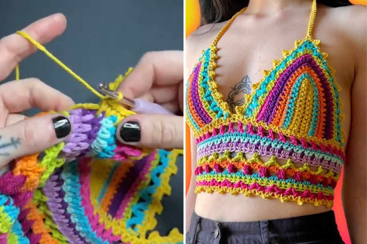 TikTok Viral Crochet Bralette Tutorial: Summer Top