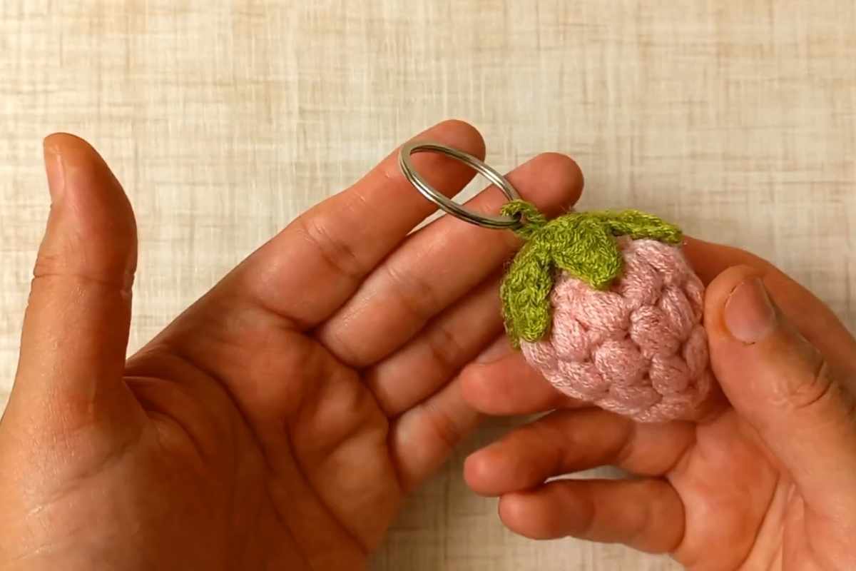 The Perfect Crochet Gift: A Strawberry Keychain