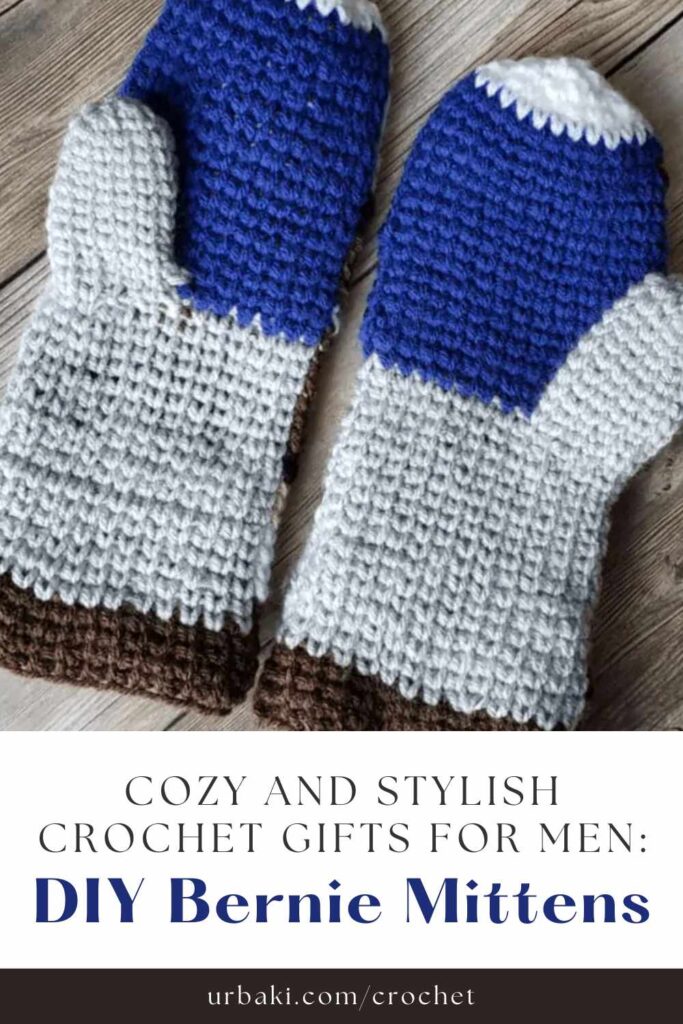 Cozy and Stylish Crochet Gifts for Men: DIY Bernie Mittens