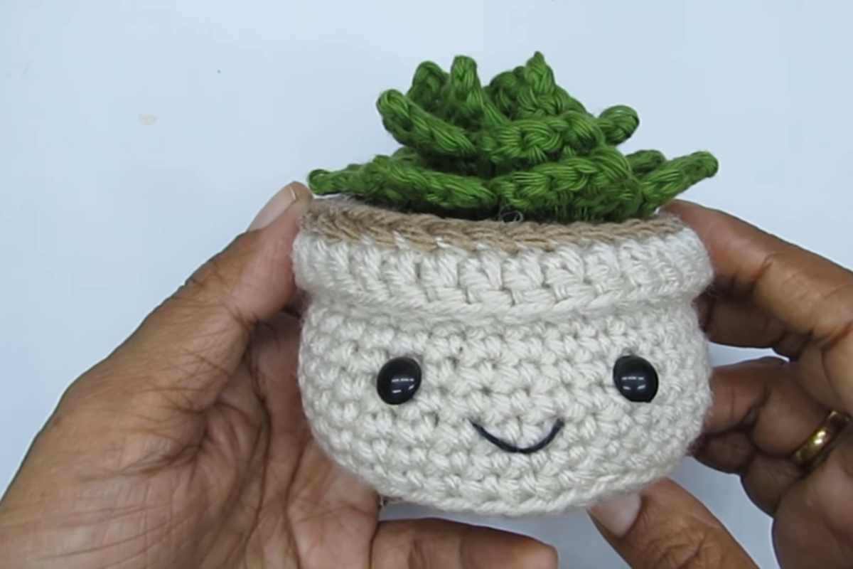 DIY Mini Crochet Succulent That’s Full of Charm