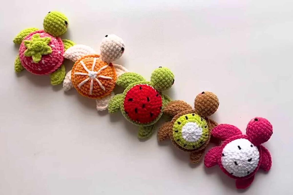 Create Adorable Fruit-Inspired Crochet Turtles