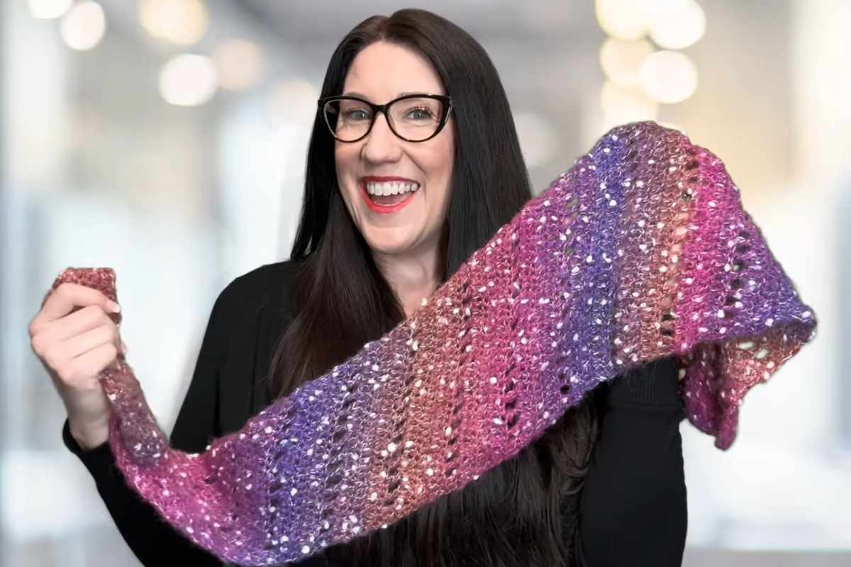 The Amethyst Shawl - Light & Elegant Crochet Scarf for Beginners