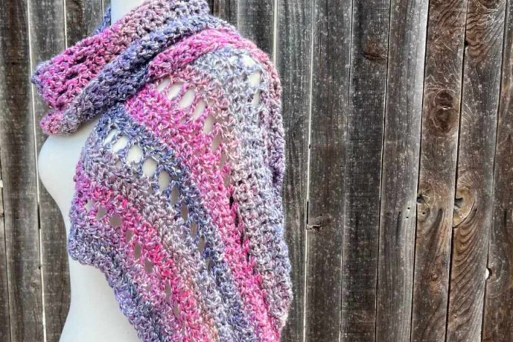 The Amethyst Shawl - Light & Elegant Crochet Scarf for Beginners