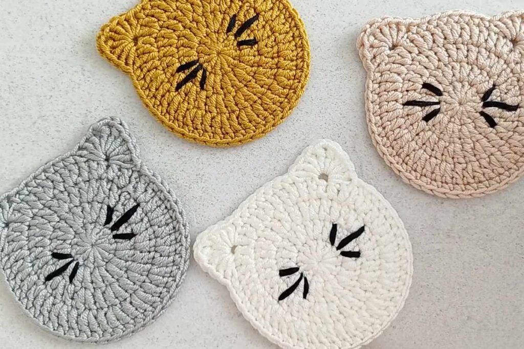 DIY Crochet Cat Coasters: Handmade Gift Idea