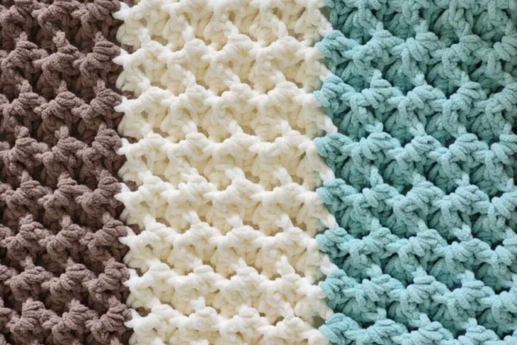 Easy One-Row Repeat Crochet Blanket for Beginners