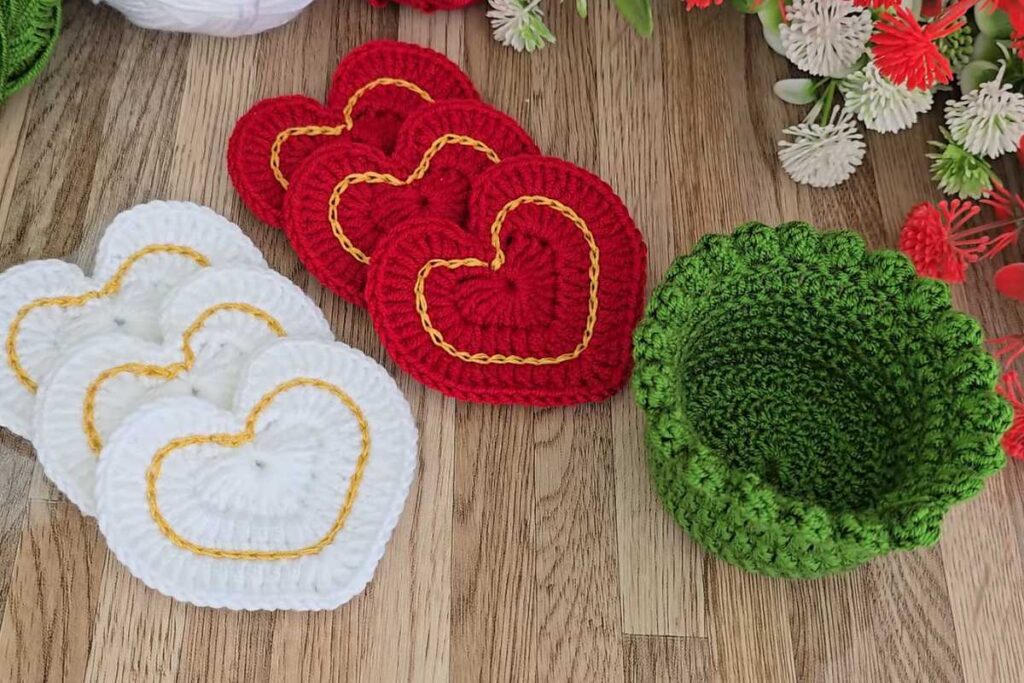 Crochet Heart Tutorial: Turn Hearts Into A Rose